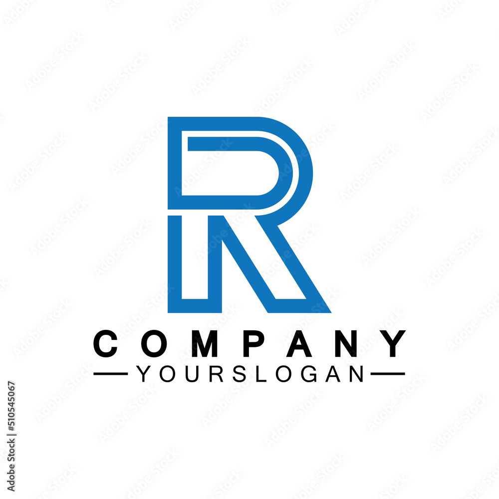 Letter R Monogram Logo Design Brand Identity Logos Designs Vector ...