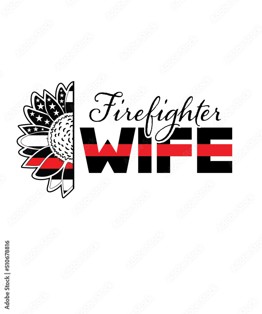 Sunflower firefighter svg, firefighter flag svg, fire department svg ...