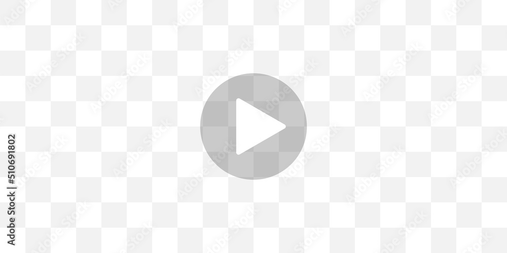 Play button on a transparent background. Video and audio player symbol ...