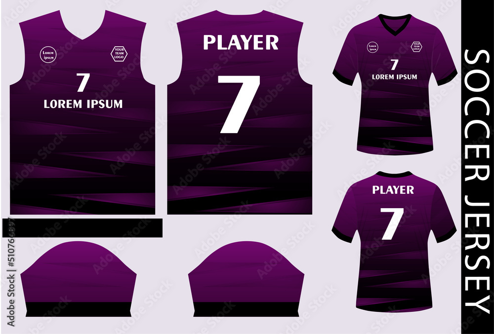 soccer jersey design pattern template with mockup Stock Vector | Adobe ...