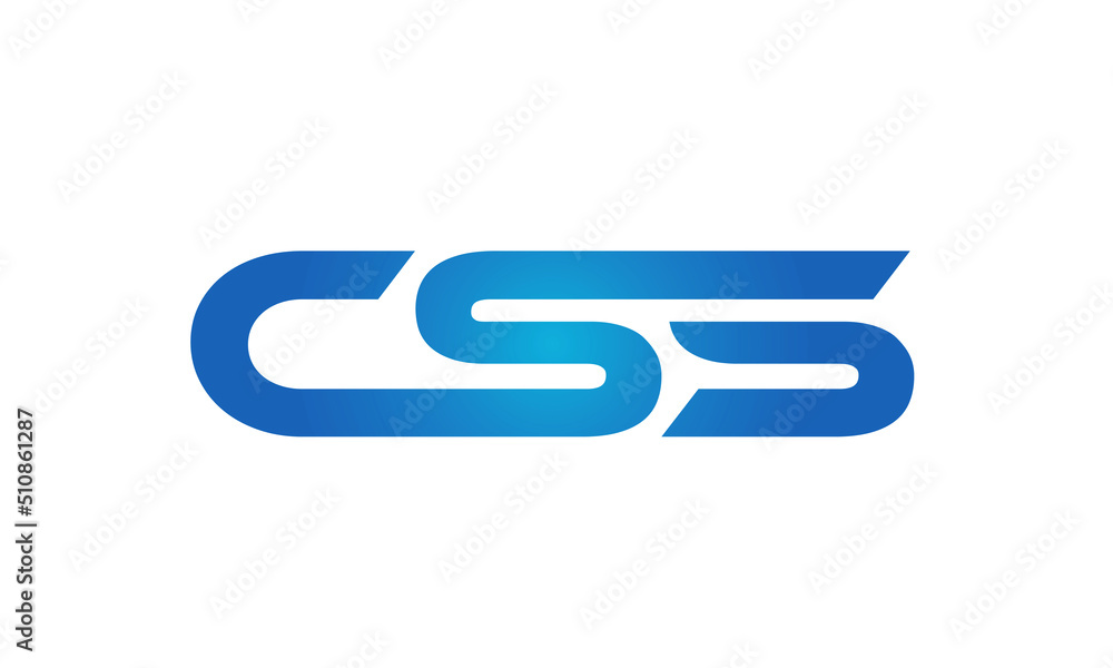 Vetor Connected CSS Letters logo Design Linked Chain logo Concept do ...