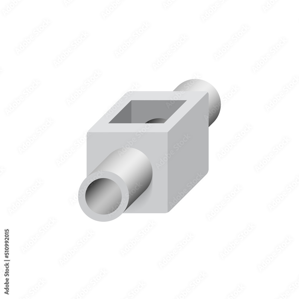 Precast concrete manhole product, sewer pipe vector illustration for ...