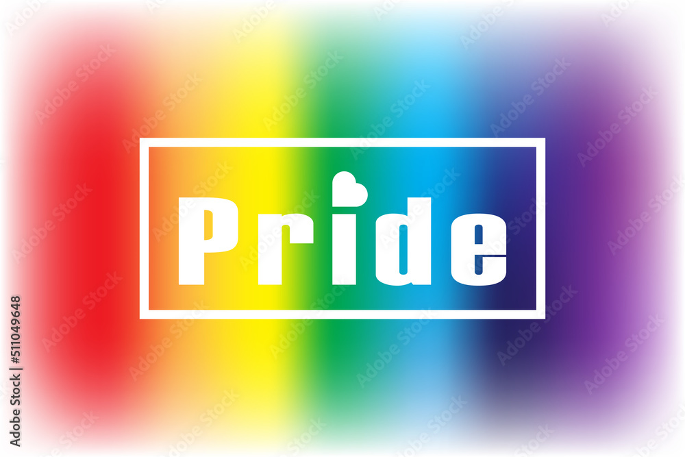 LGBTQ Pride Month. Vector illustration. White paper label on liquid ...