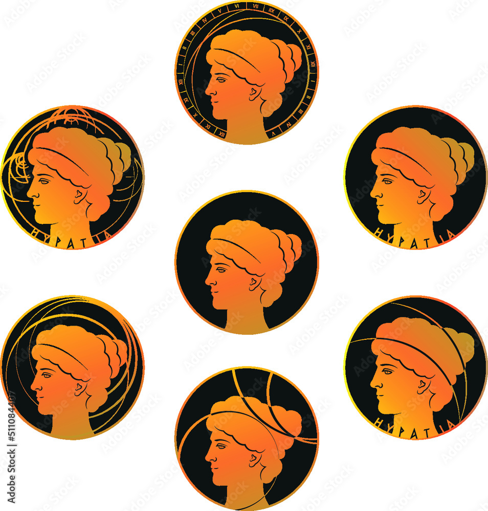 Hypatia, an ancient Greek woman philosopher Stock Vector | Adobe Stock