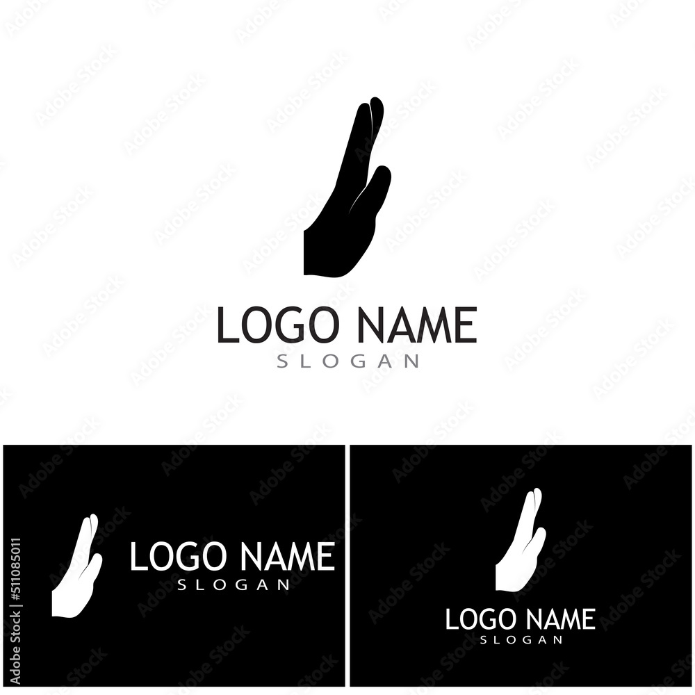 Vector Cartoon Hand Sign. Comics Clip art Stock Vector | Adobe Stock