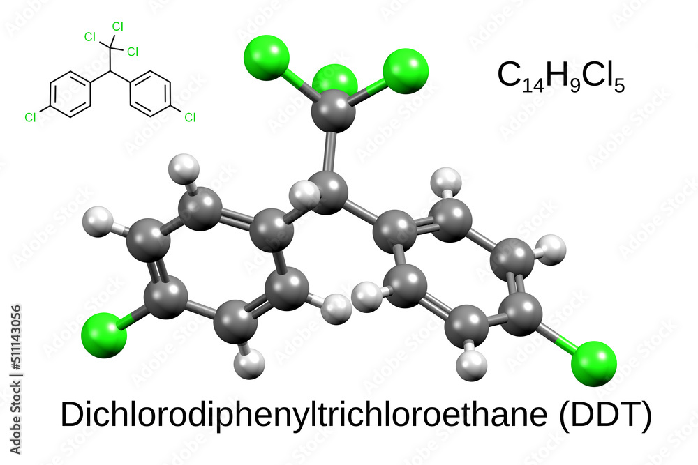 Chemical formula, skeletal formula, and 3D ball-and-stick model of ...
