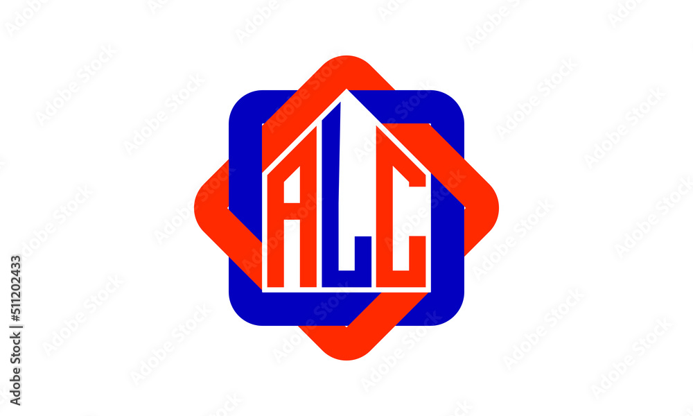 ALC three letter real estate logo with home icon logo design vector ...