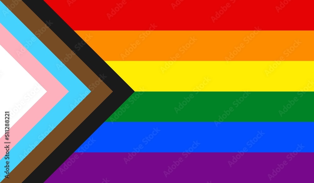 Bandera LGBTIQ+ inclusiva Stock Illustration | Adobe Stock