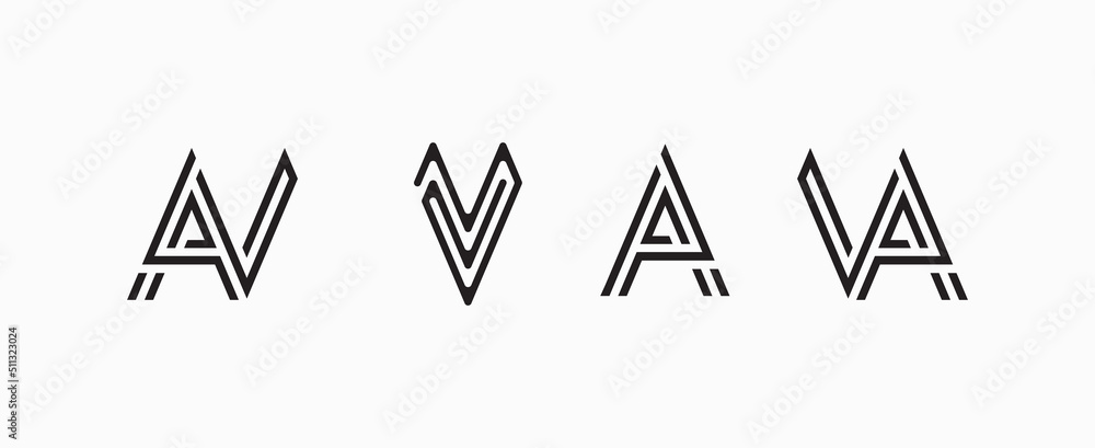 letter a v logo combination Stock Vector | Adobe Stock