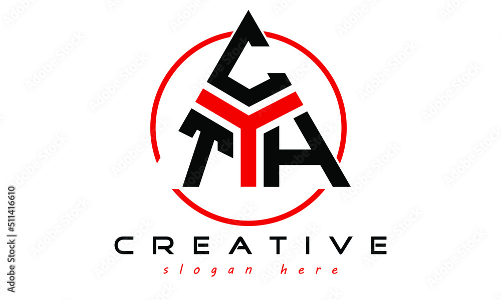 Стоковое векторное изображение «TCH three letter creative triangle ...