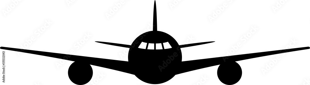 Airplane front view clipart Stock Vector | Adobe Stock