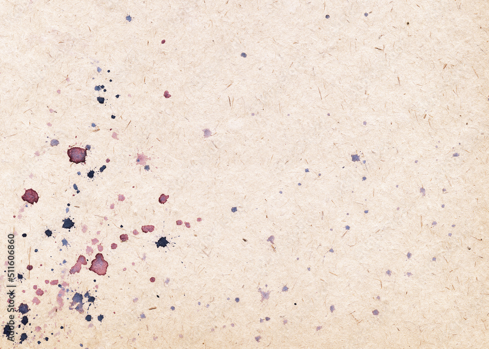Retro paper texture. Old antique paper texture.Color paint drops ...
