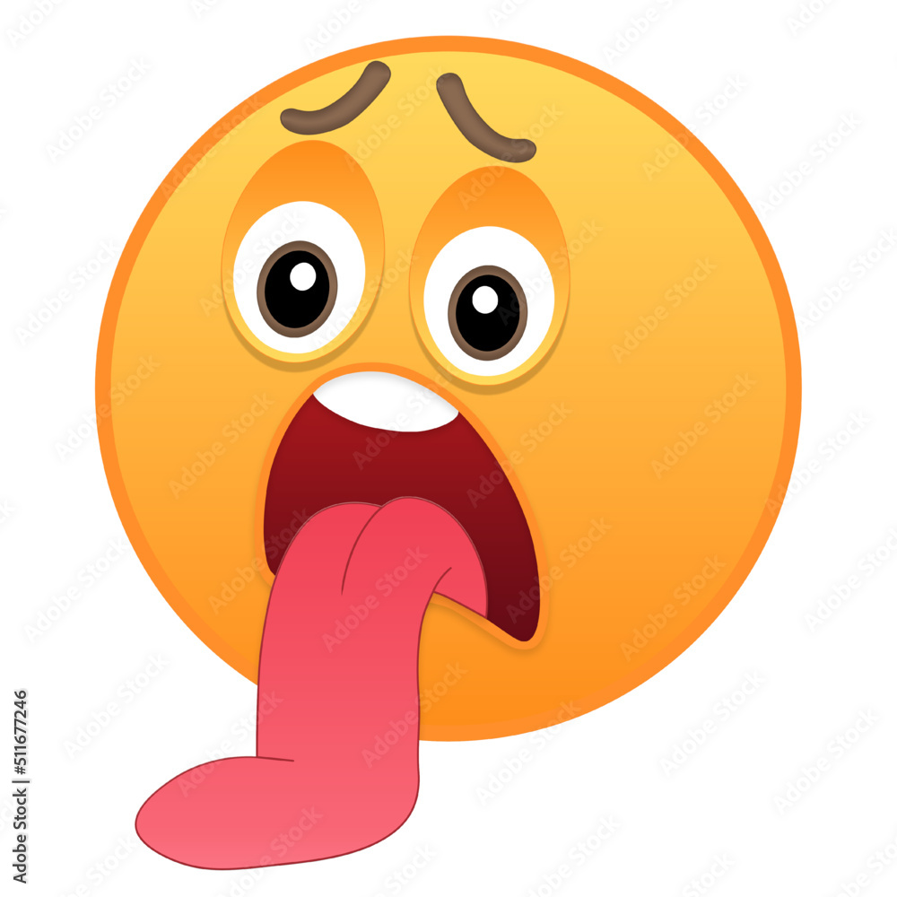 Thirsty Emoji Stock Vector | Adobe Stock