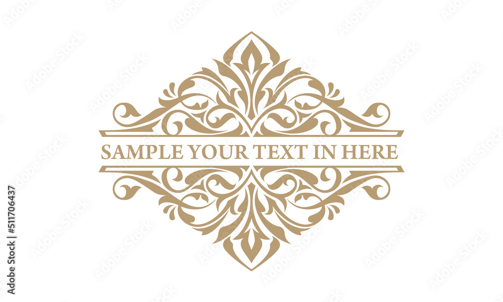 เวกเตอร์ Stock vektor logo template and fleur de lys calligraphy ...
