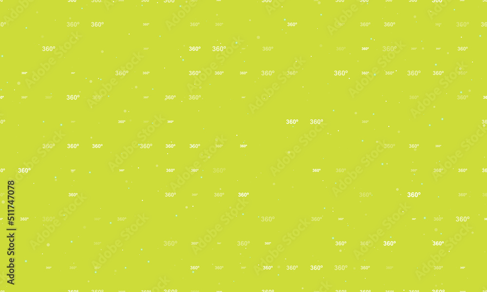 Seamless background pattern of evenly spaced white 360 degree symbols ...