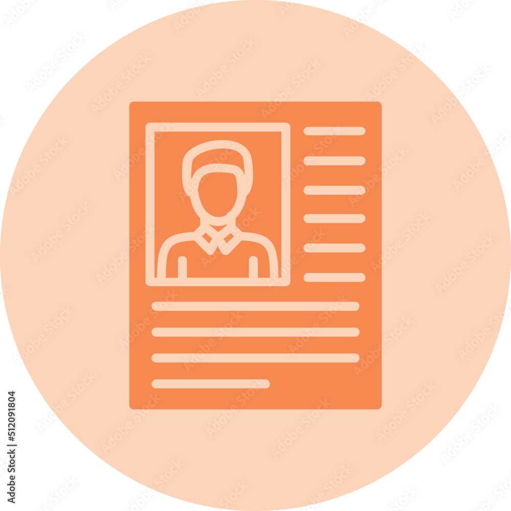Resume Icon Stock Vector | Adobe Stock