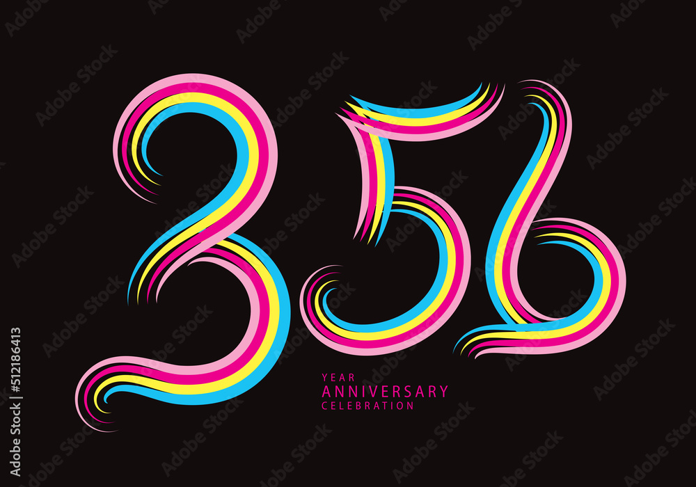 Stock-Vektorgrafik „356 number design vector, graphic t shirt, 356 ...