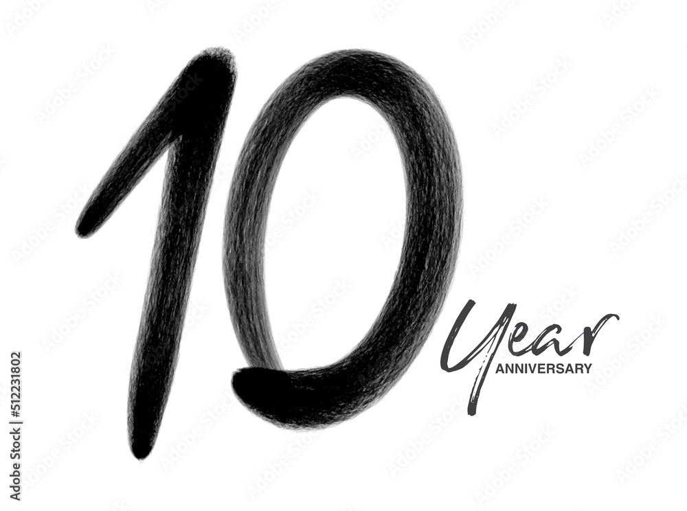 10 Years Anniversary Celebration Vector Template, 10 Years logo design ...