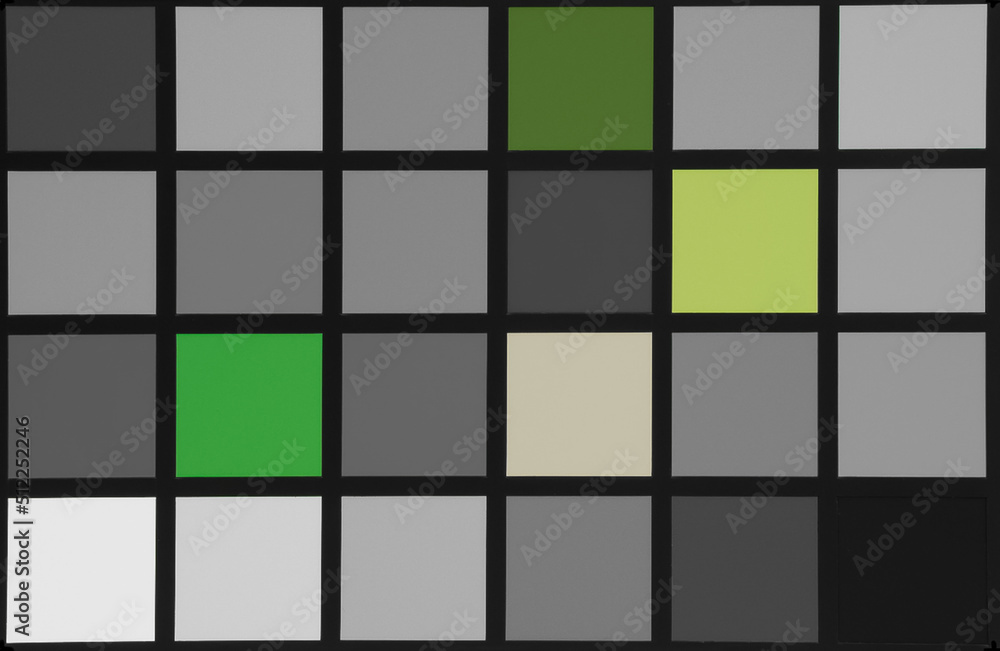 Ilustrace Green Color Group - Color Checkerboard, Modern Color Theory ...