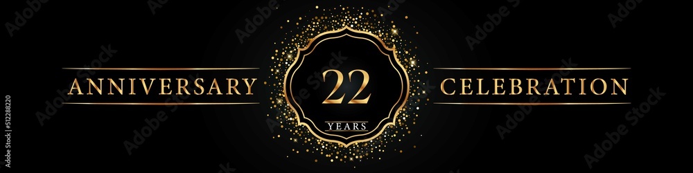 22 years golden anniversary celebration logo. Poster Design for ...