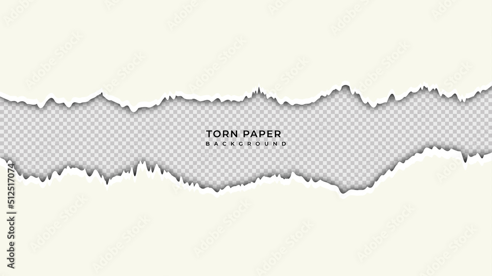 White ripped open paper with transparent background. Torn paper sheet ...