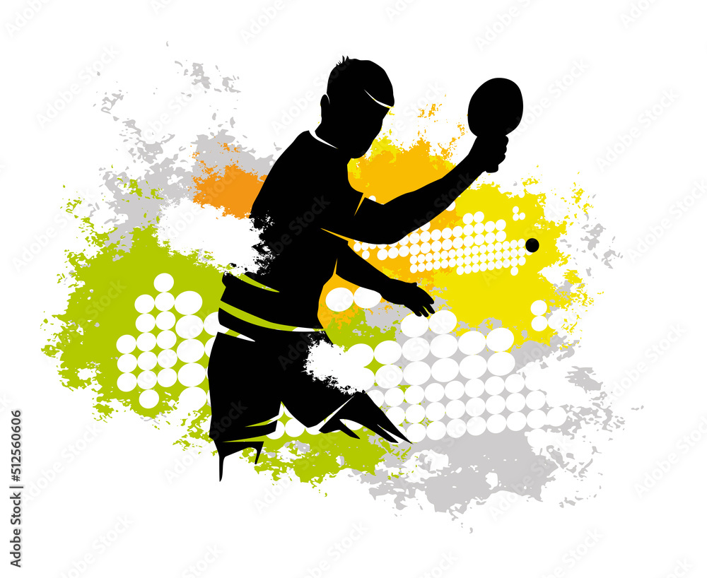 Table tennis sport graphic in cmyk quality. Stock Vector | Adobe Stock