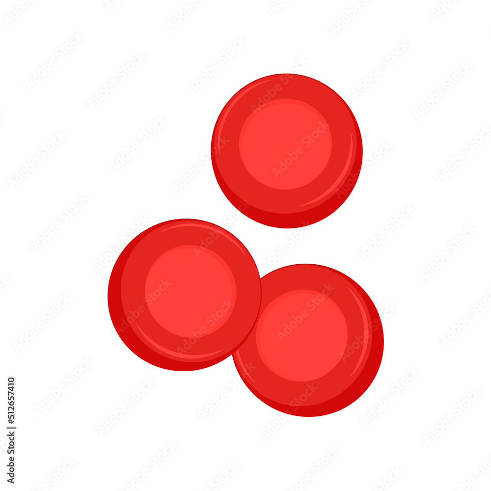 Red Blood cell cartoon vector. Red Blood cell on white background ...