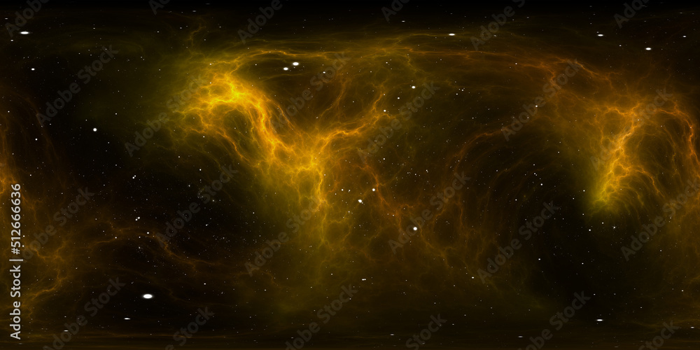 360 degree full sphere panoramic deep outer space background with giant ...