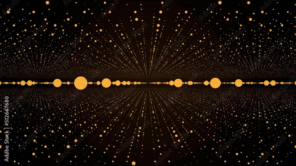 Ilustración de Stock Dots on a grid surface moving and twisting from ...