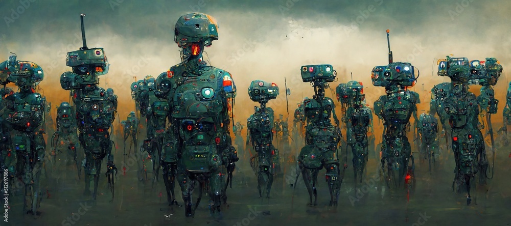 Military artificial intelligence arms race to produce an AI enabled army with autonomous robot ...