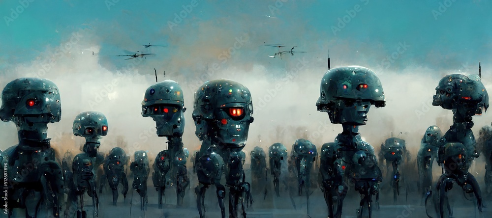 Military artificial intelligence arms race to produce an AI enabled army with autonomous robot ...