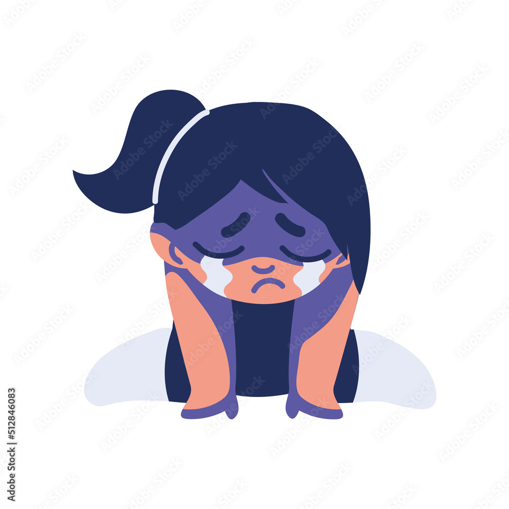 crying girl victim child abuse Stock Vector | Adobe Stock