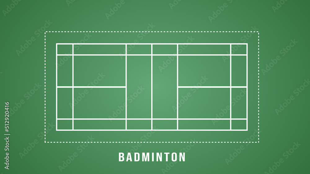 Badminton court indoor, sports wallpaper with copy space , illustration ...