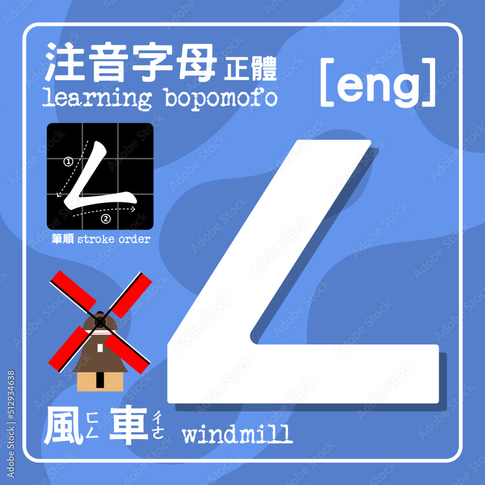 Stockvektorbilden Bopomofo is Mandarin Phonetic Symbols, also named ...