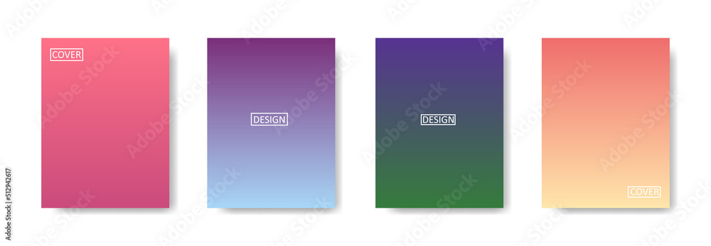 Set of abstract background with beautiful gradation color, colorful ...