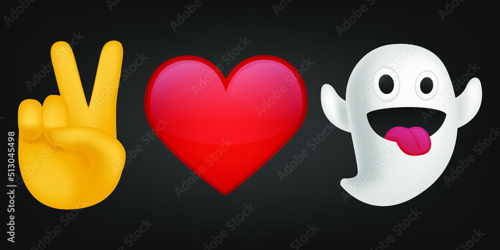 Peace Love and Ghost Illustration Emoji Design. Motivational Quote ...