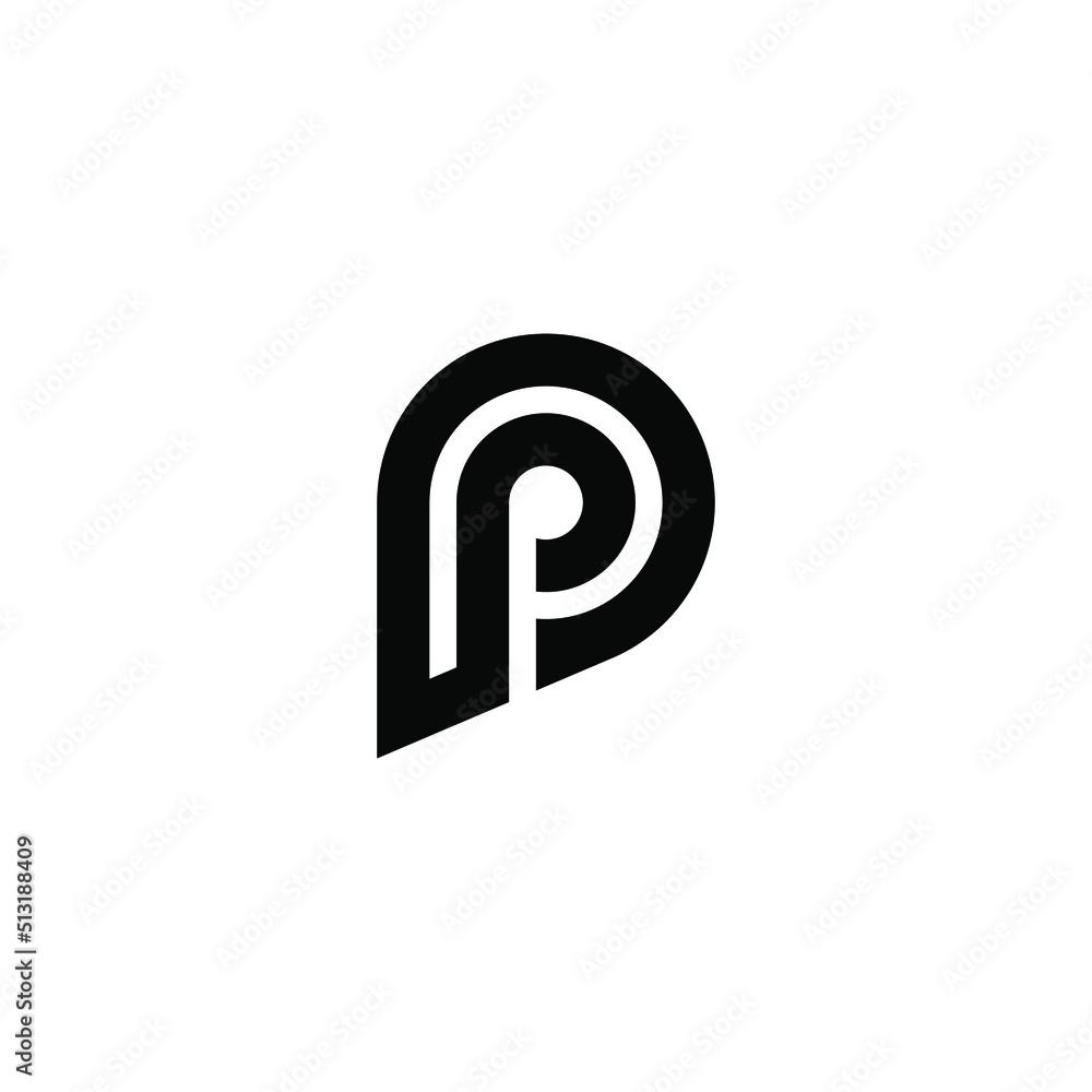 initial p logo design vector Stock Vector | Adobe Stock