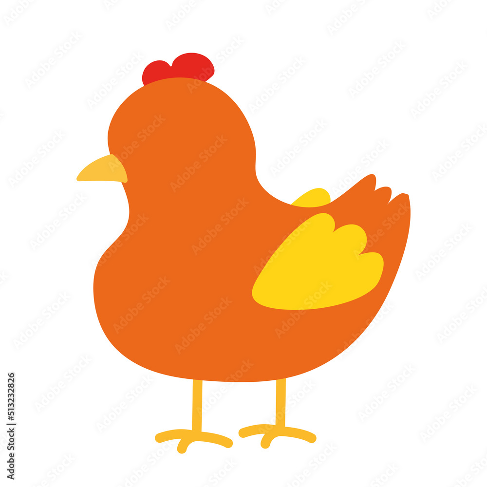 Vector de Stock Animated Chicken Hen Icon Clipart Cartoon Vector ...