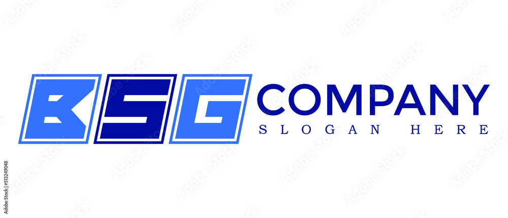 BSG three Letter Rounded rectangle boxes shape element symbol digital ...