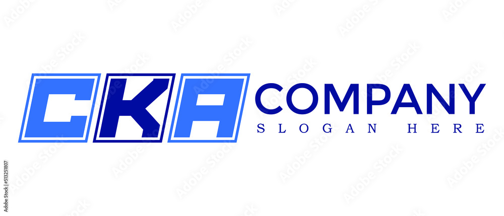 CKA three Letter Rounded rectangle boxes shape element symbol digital ...