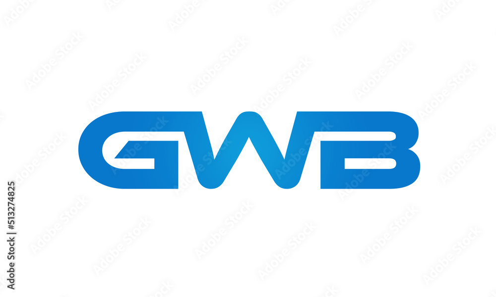 GWB letters Joined logo design connect letters with chin logo logotype ...