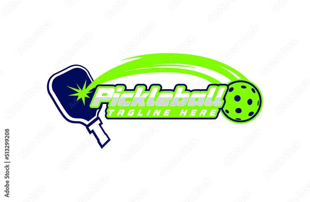 pickleball logo vector graphic for any business especially for sport ...