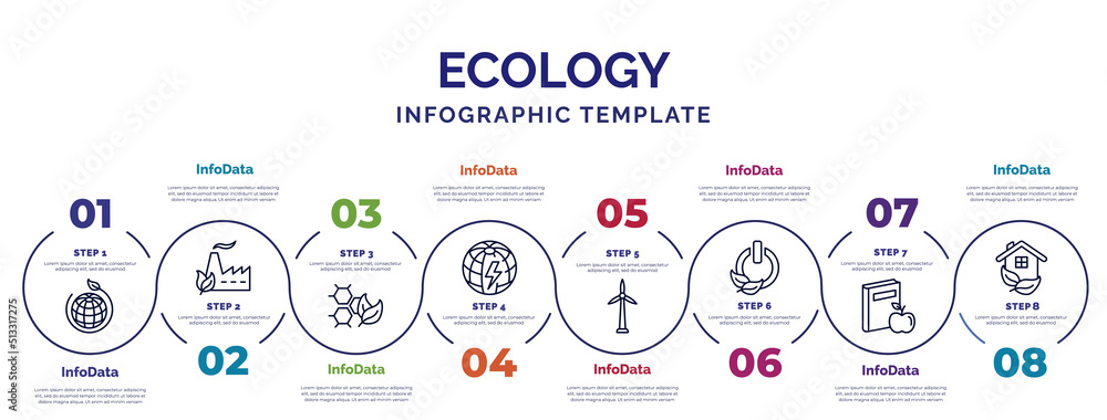 Vetor infographic template with icons and 8 options or steps ...