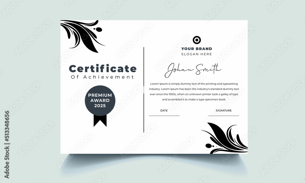 Floral Certificate of Appreciation template, flower certificate of ...