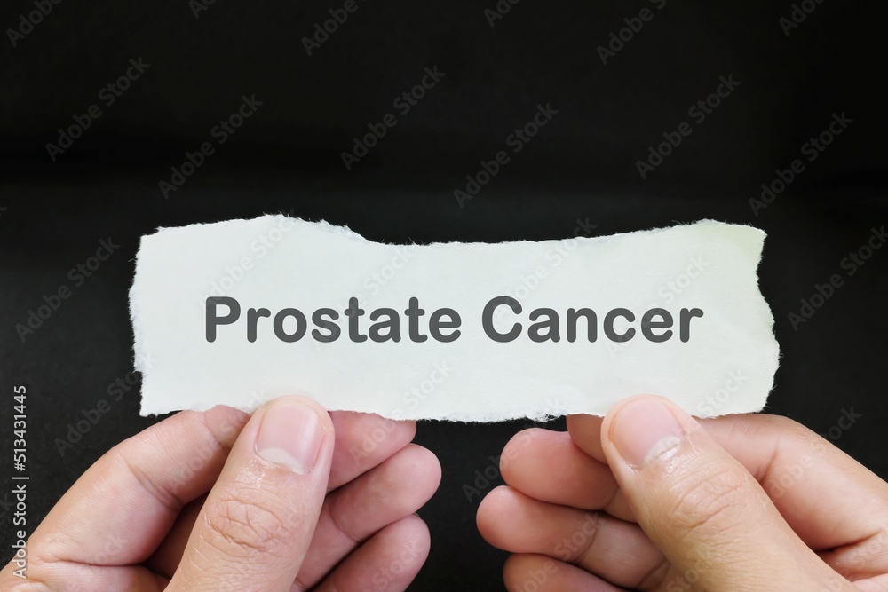 Prostate Cancer diagnosis concept. Hand holding paper with written word ...