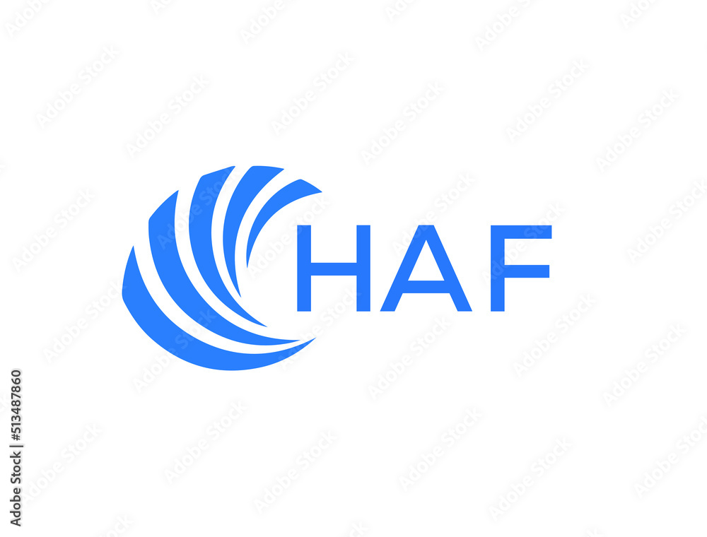 HAF Flat accounting logo design on white background. HAF creative ...