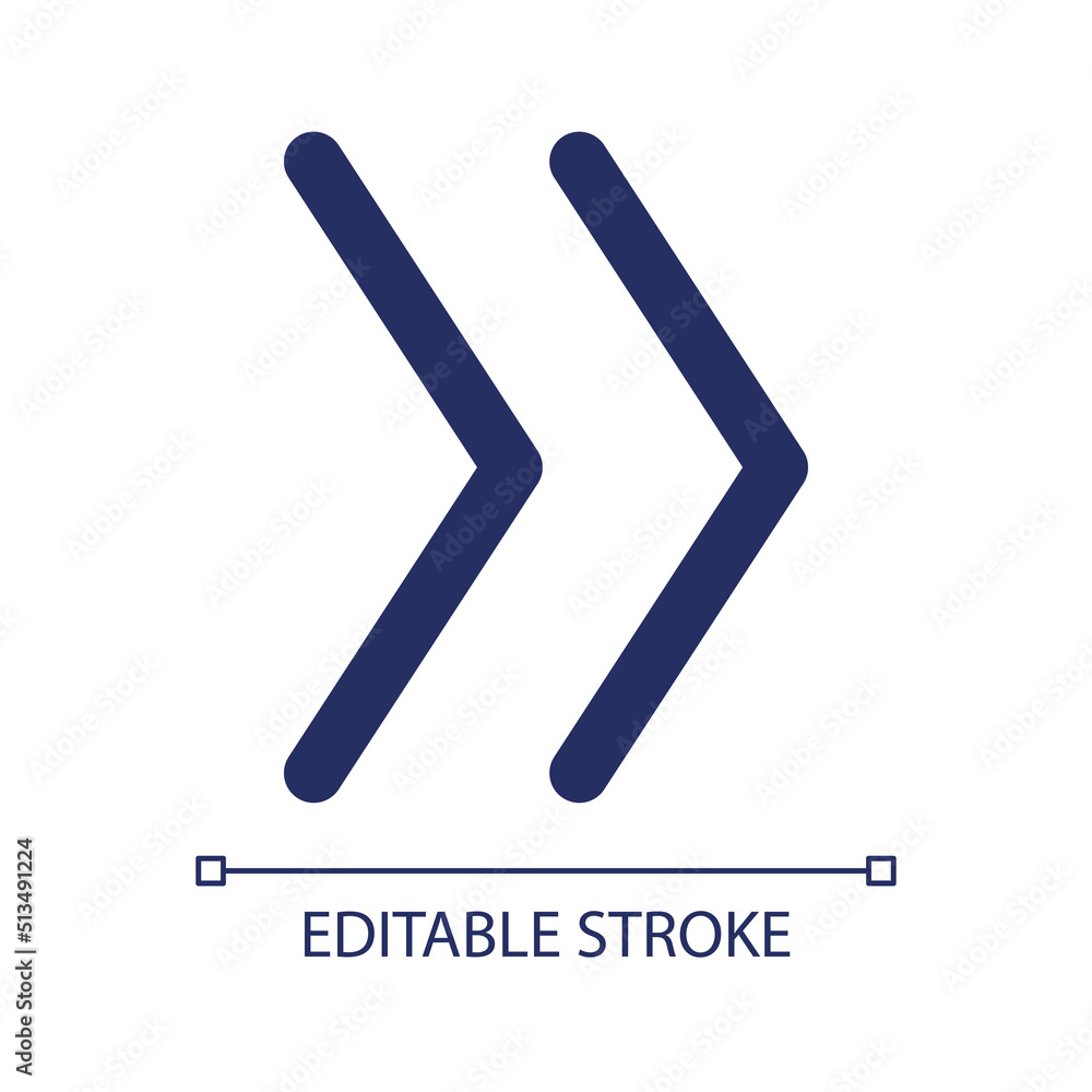 Skip to end RGB color ui icon. Move to final song. Multimedia player control. Simple line ...