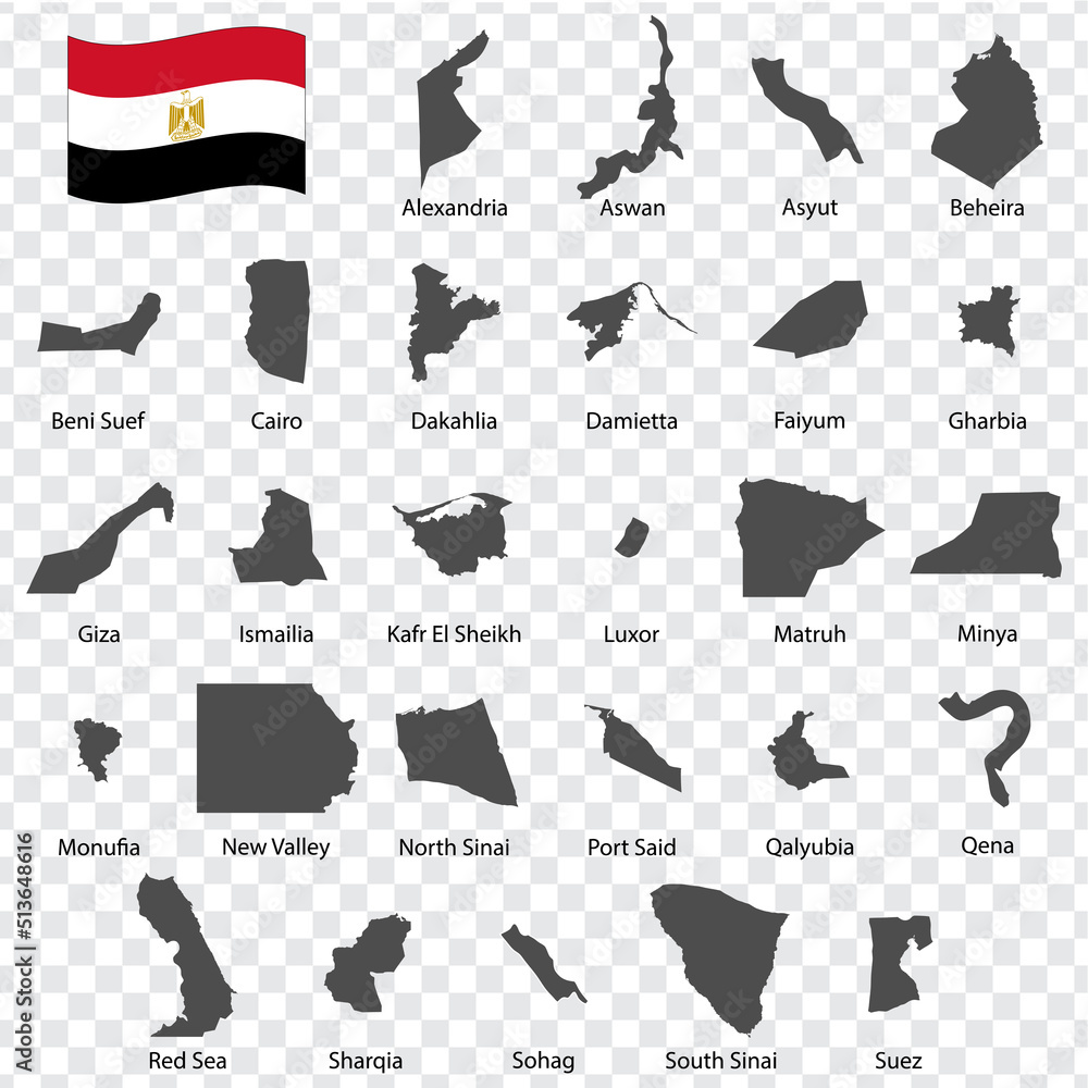 Twenty seven Maps of Egypt - alphabetical order with name. Every single ...
