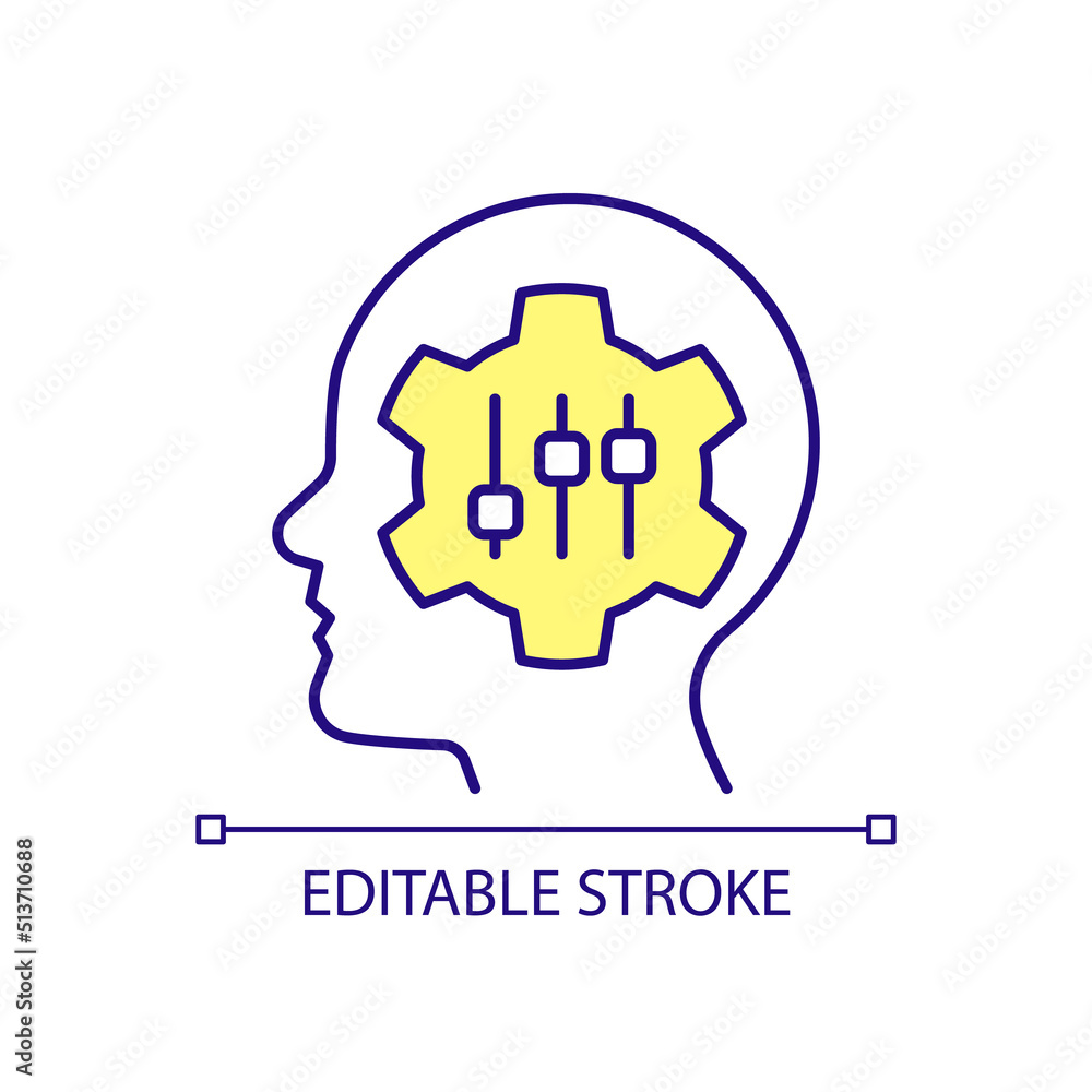 Adjustable mindset RGB color icon. Flexibility and adaptability skill ...