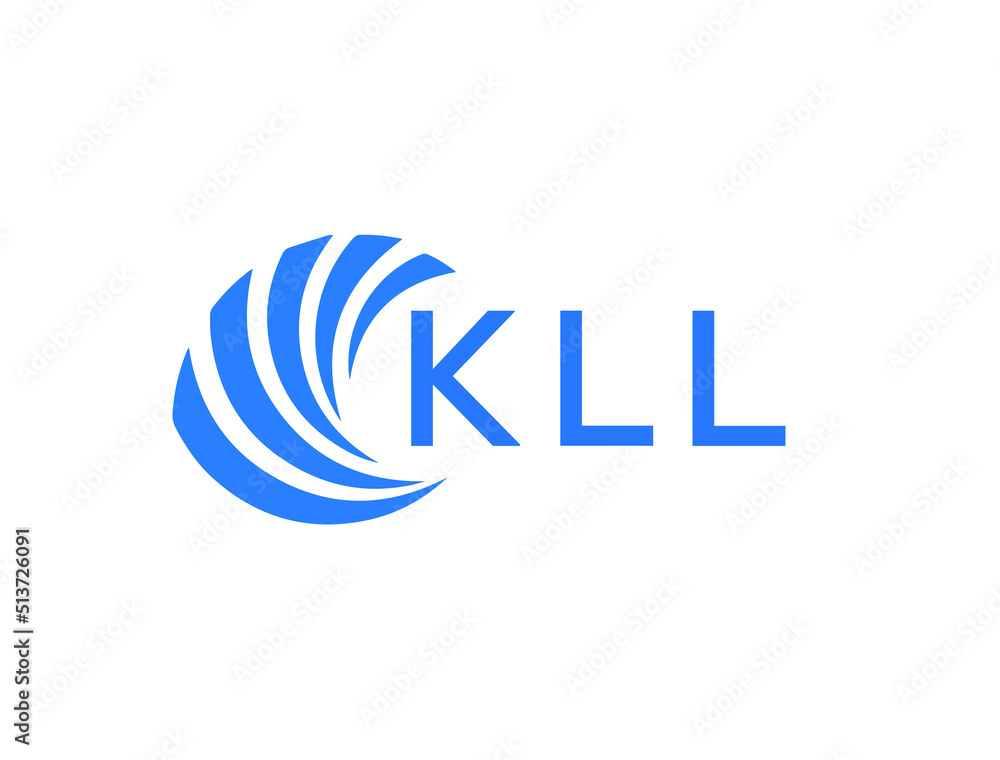 KLL Flat accounting logo design on white background. KLL creative ...